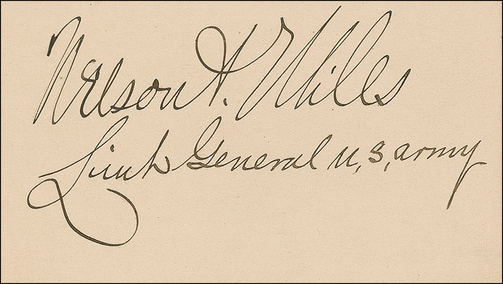Nelson A. Miles Signature | RR Auction