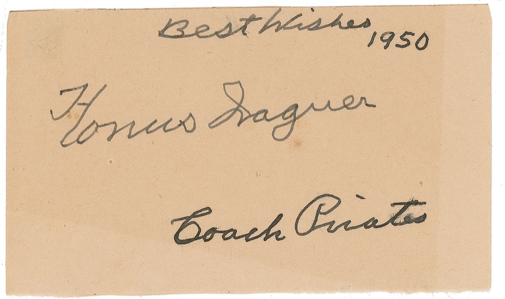 Honus Wagner Signature | RR Auction