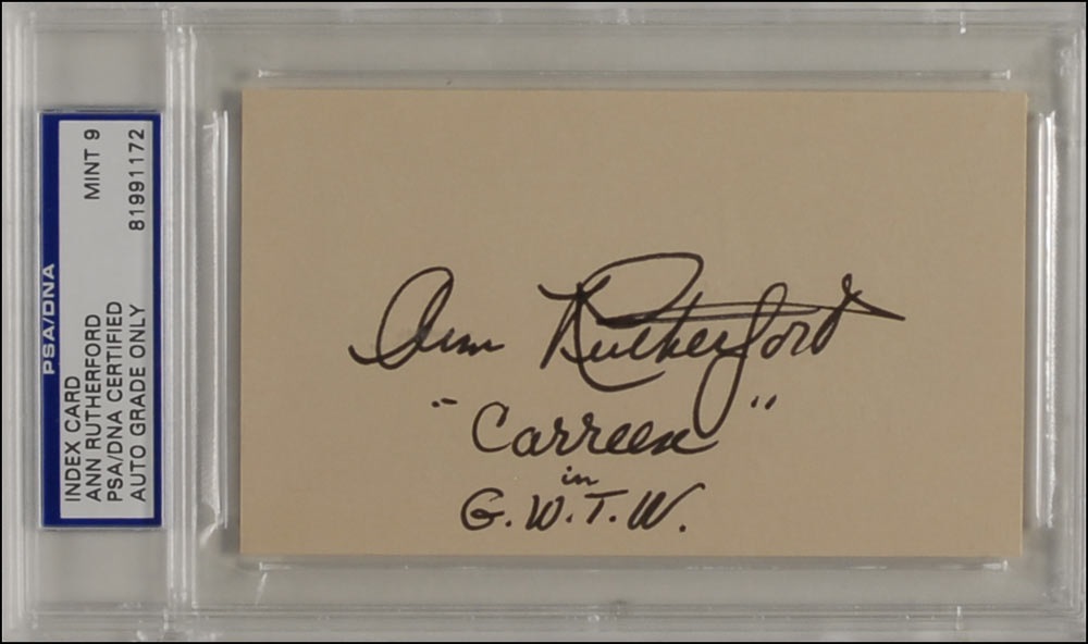 Gone With the Wind: de Havilland and Rutherford Signatures | RR