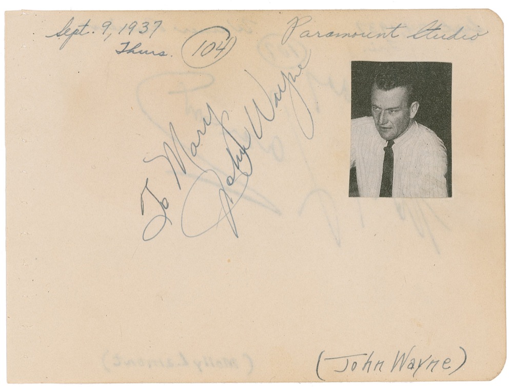 John Wayne Signature | RR Auction