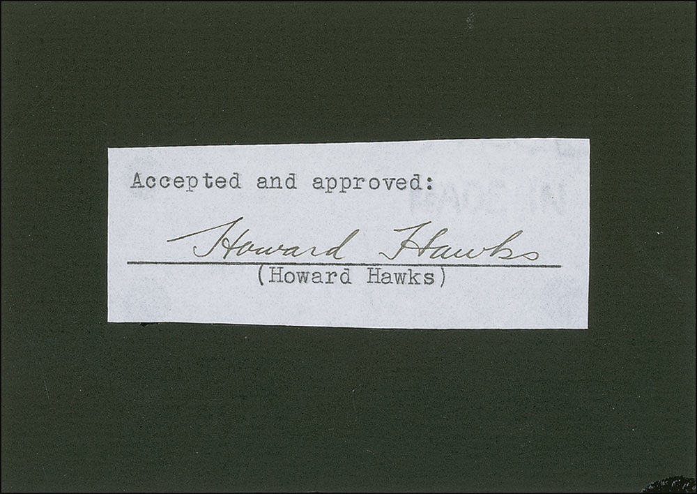 Howard Hawks Signature | RR Auction