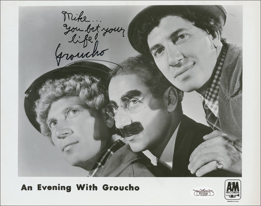 Groucho Marx Signed Photograph RR Auction Groucho Marx Signed Photograph RR Auction