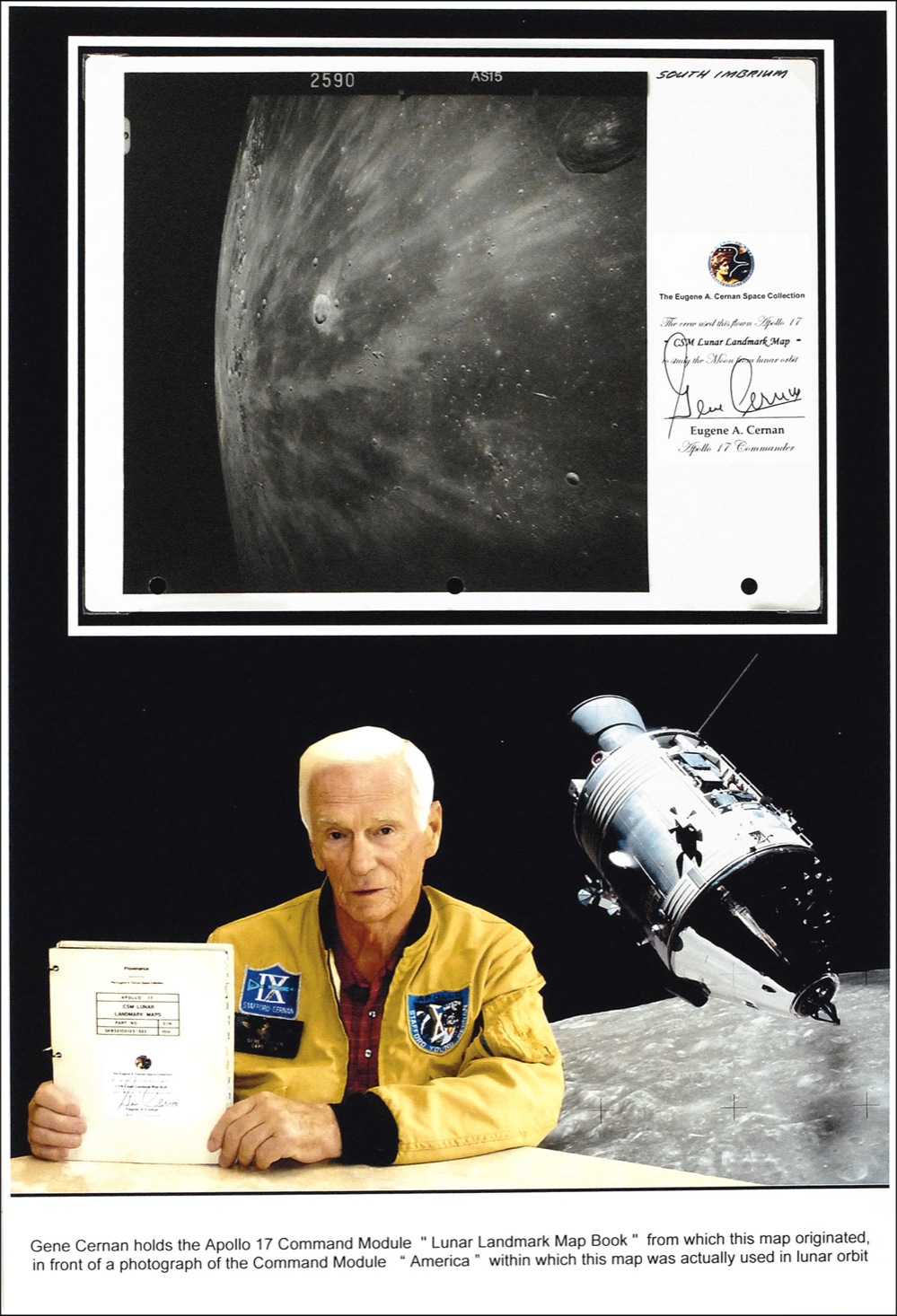 Apollo 17: Breathtaking Apollo 17 flight-flown lunar landmark map | RR