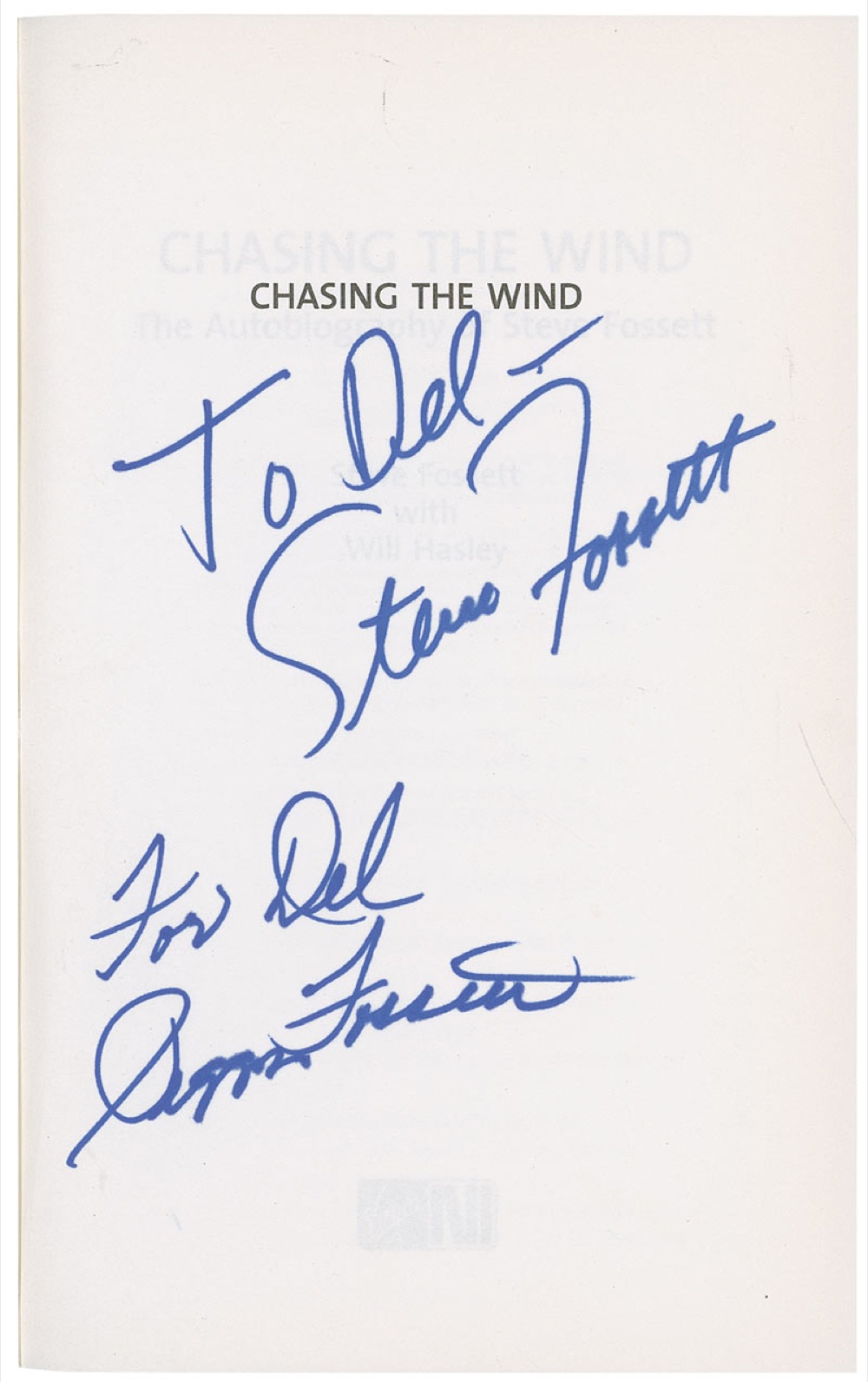 Steve Fossett Book | RR Auction