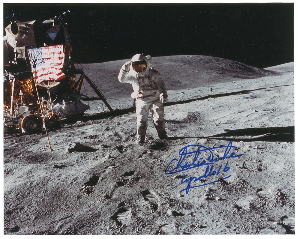 Charlie Duke Signed Photograph | RR Auction