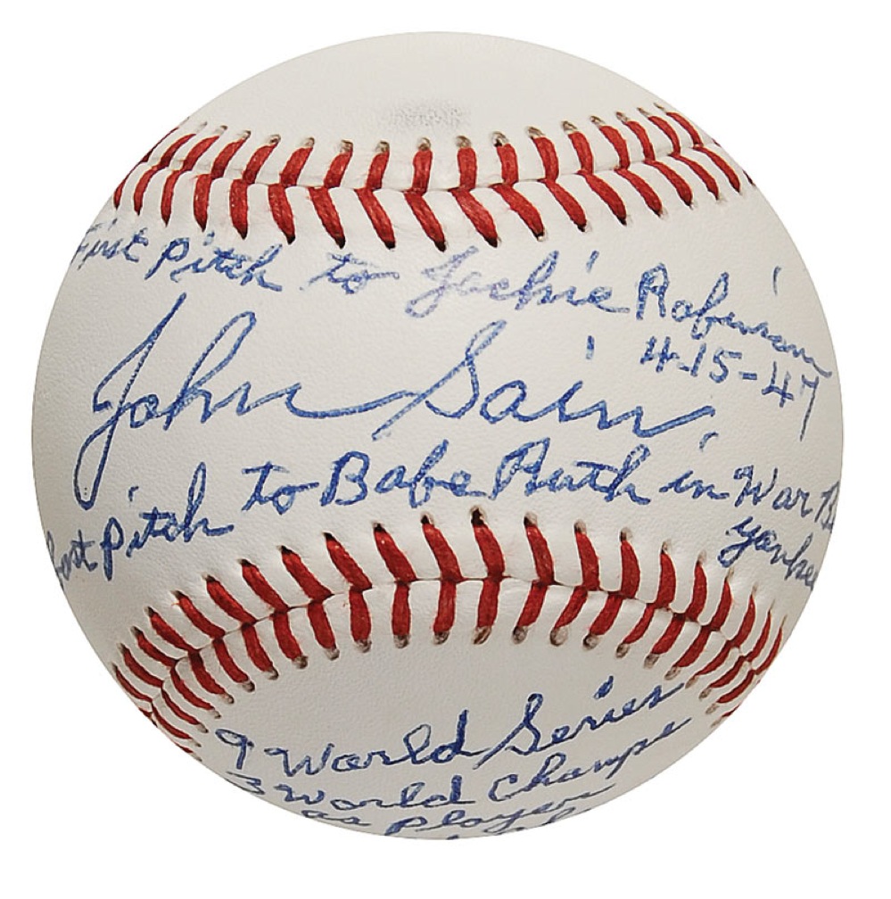 Johnny Sain Baseball | RR Auction