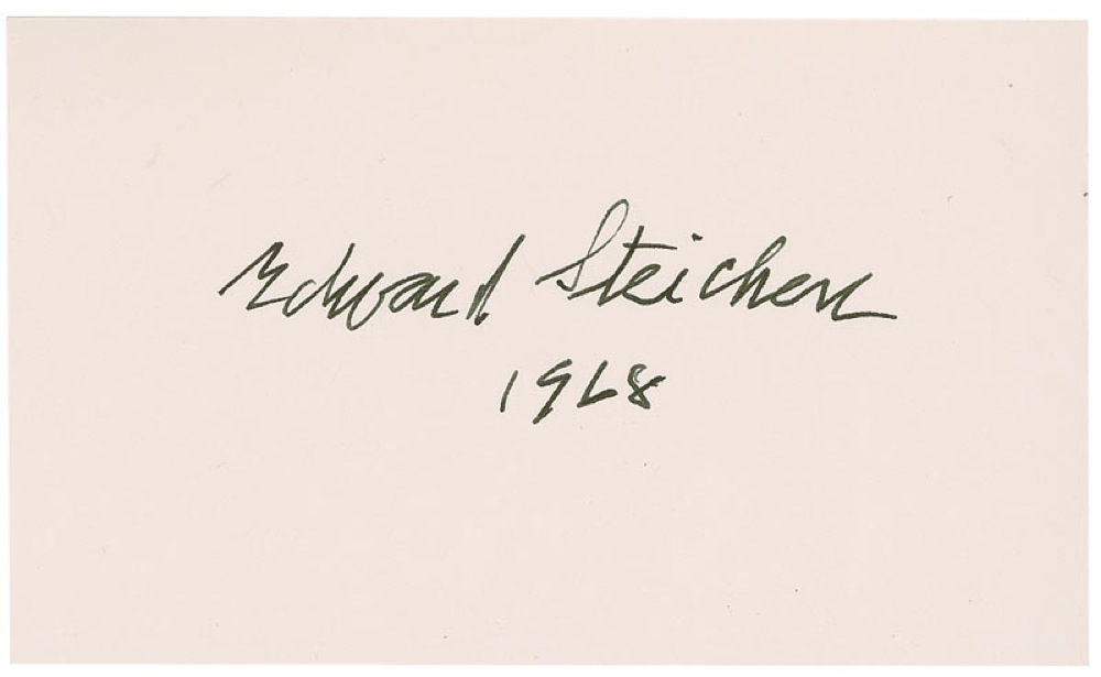 Edward Steichen Signature | RR Auction