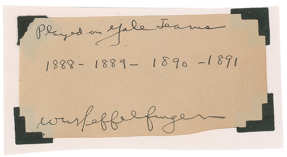 William ‘Pudge’ Heffelfinger | RR Auction