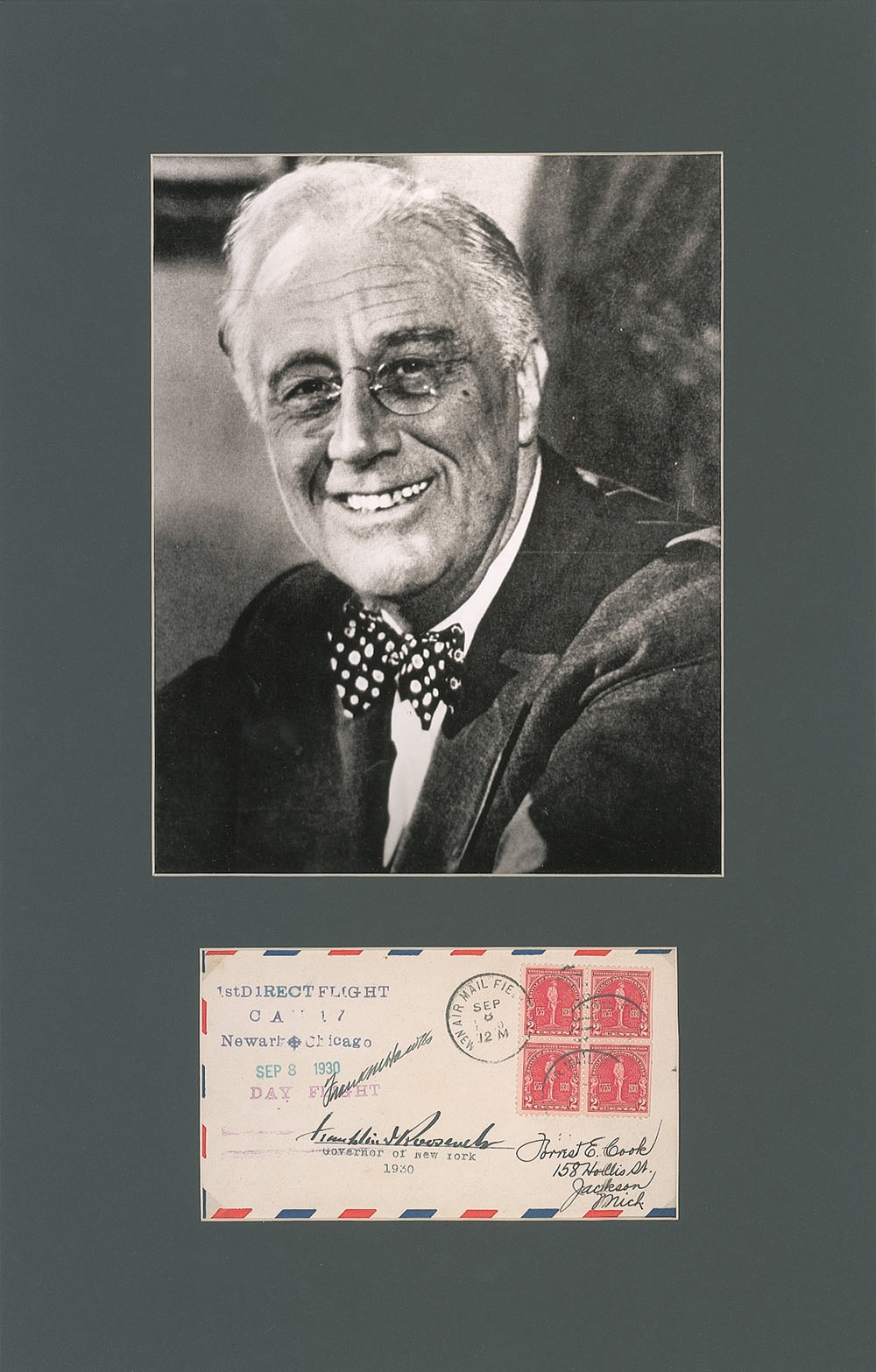Franklin D. Roosevelt: Roosevelt pens his signature as Governor of New