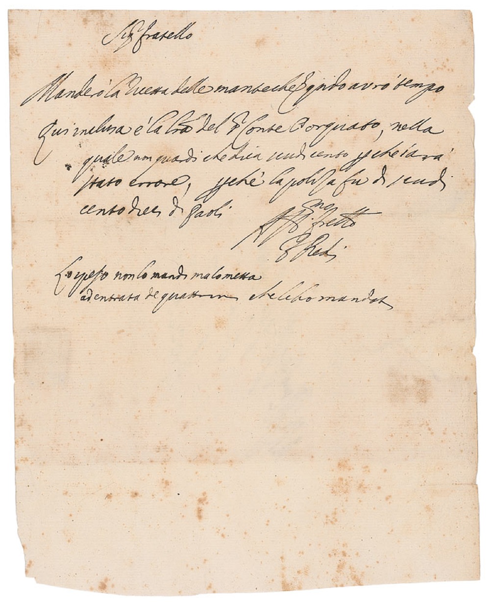 Francesco Redi Handwritten Letter Signed | RR Auction