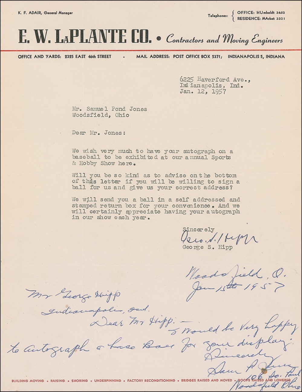 NY Yankees: Sam Jones and Joe Bush Letters | RR Auction