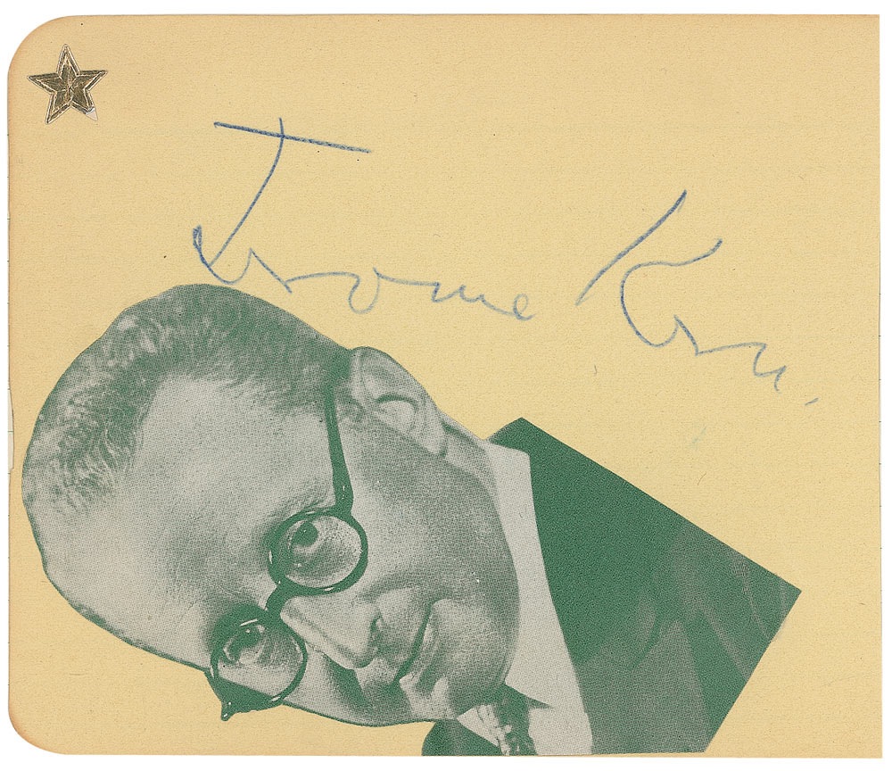 Jerome Kern Signature | RR Auction