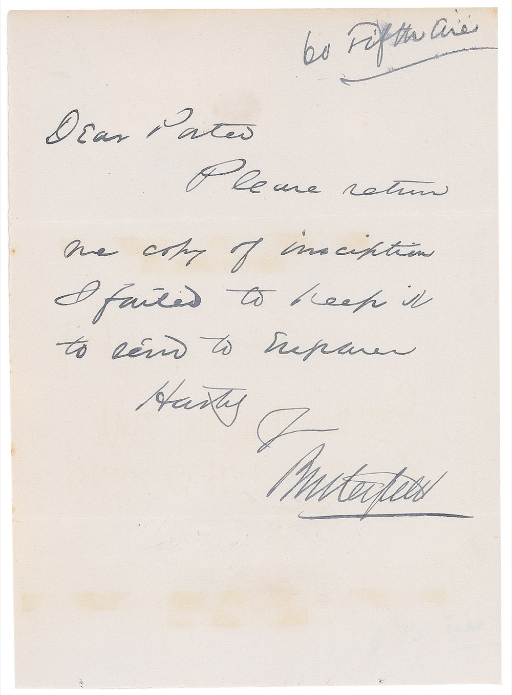 Daniel Butterfield Handwritten Letter Signed | RR Auction