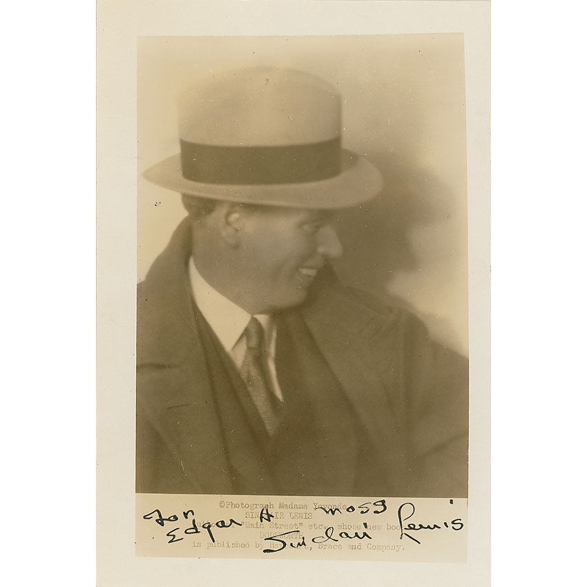 Sinclair Lewis Signed Photograph | RR Auction