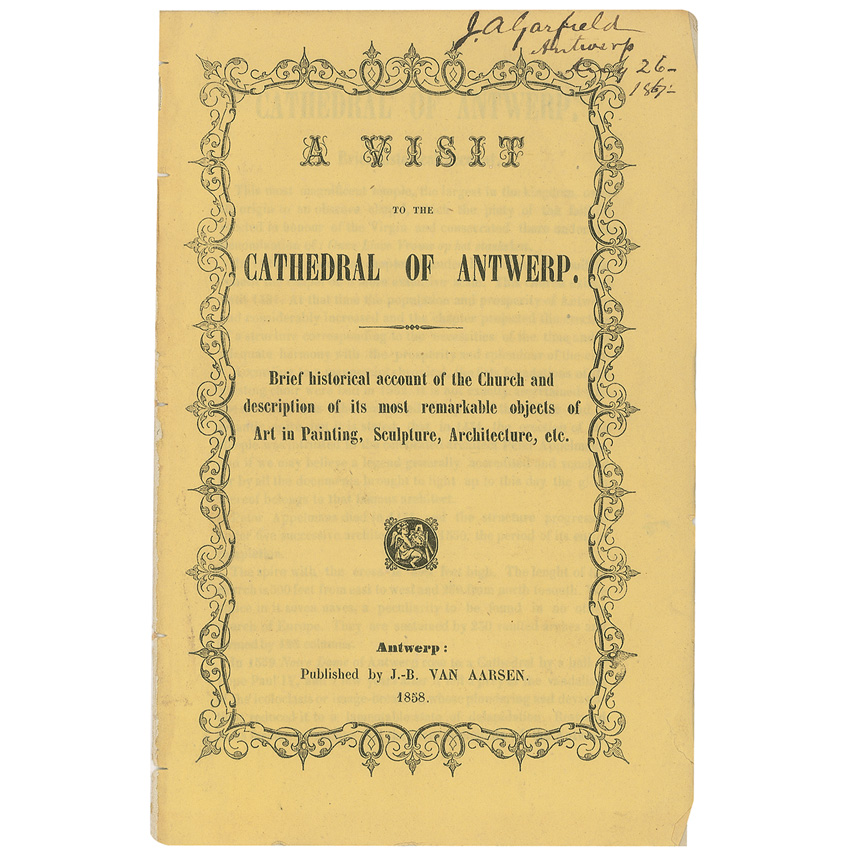 James A. Garfield: Book de-accessioned from Garfield’s personal