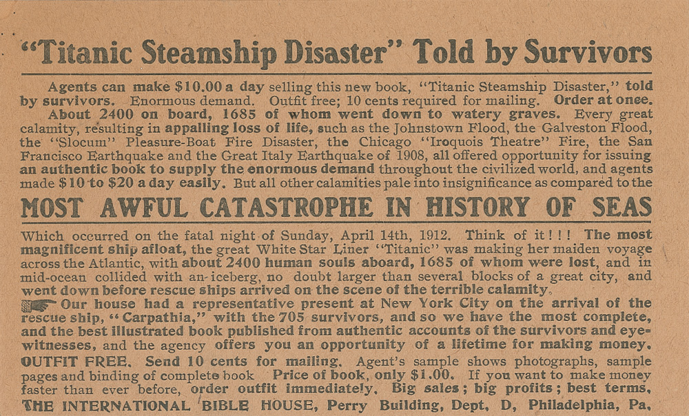‘Titanic Steamship Disaster’ Told by Survivors | RR