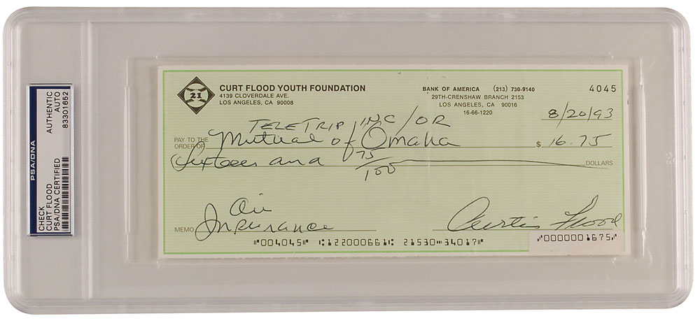 Curt Flood | RR Auction