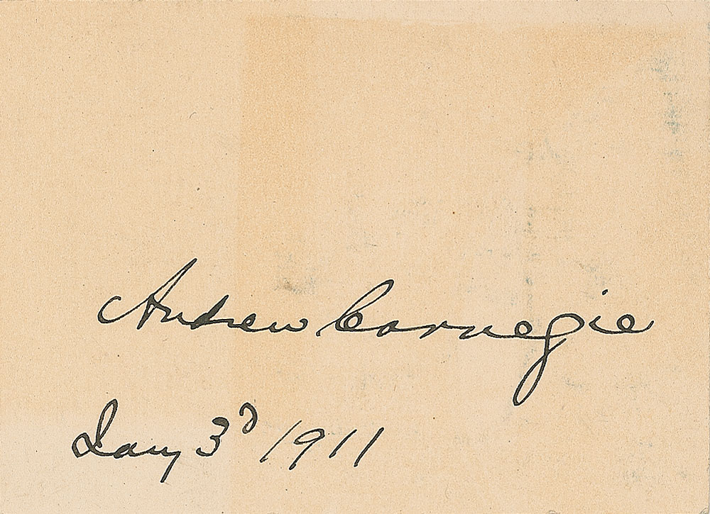 Andrew Carnegie Signature | RR Auction