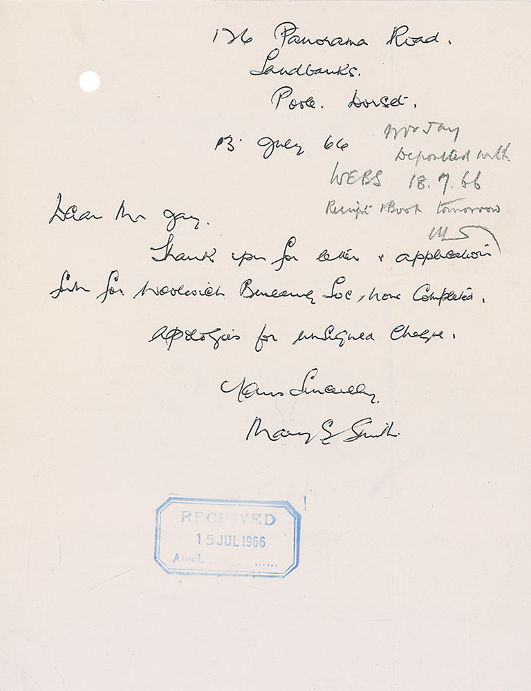 Beatles: Mimi Smith Handwritten Letter Signed | RR Auction
