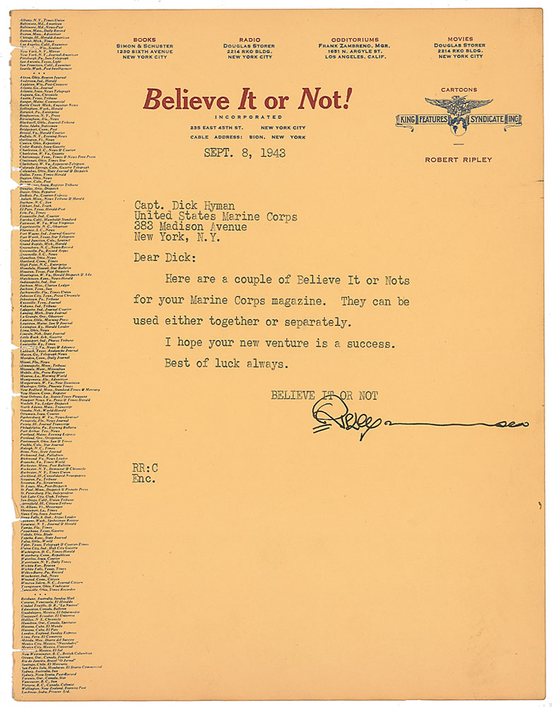 Robert Ripley | RR Auction