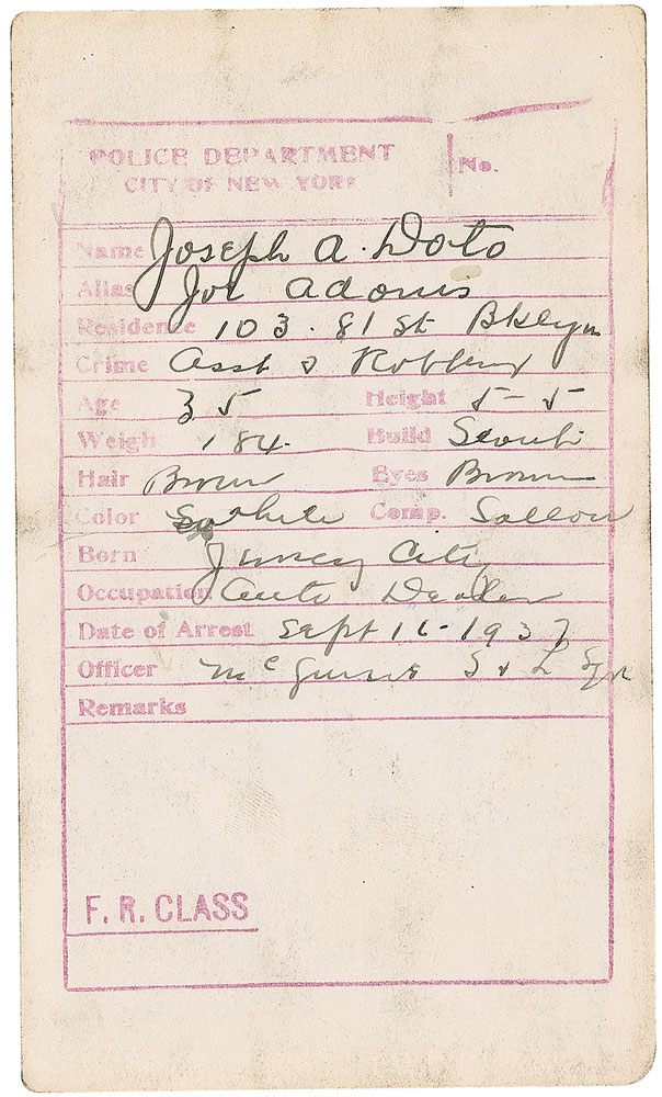 Joe Adonis | RR Auction