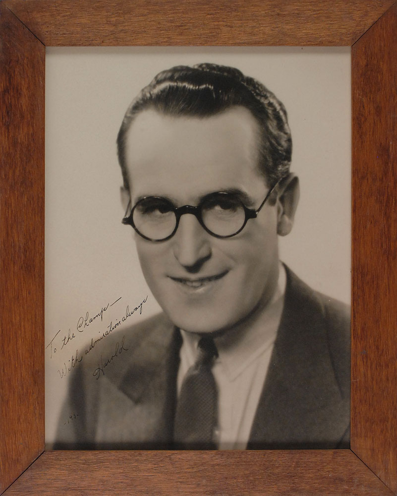 Harold Lloyd: The iconic spectacled comedian presents an oversized