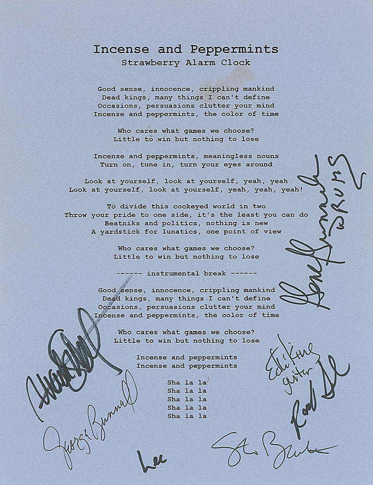 Strawberry Alarm Clock | RR Auction