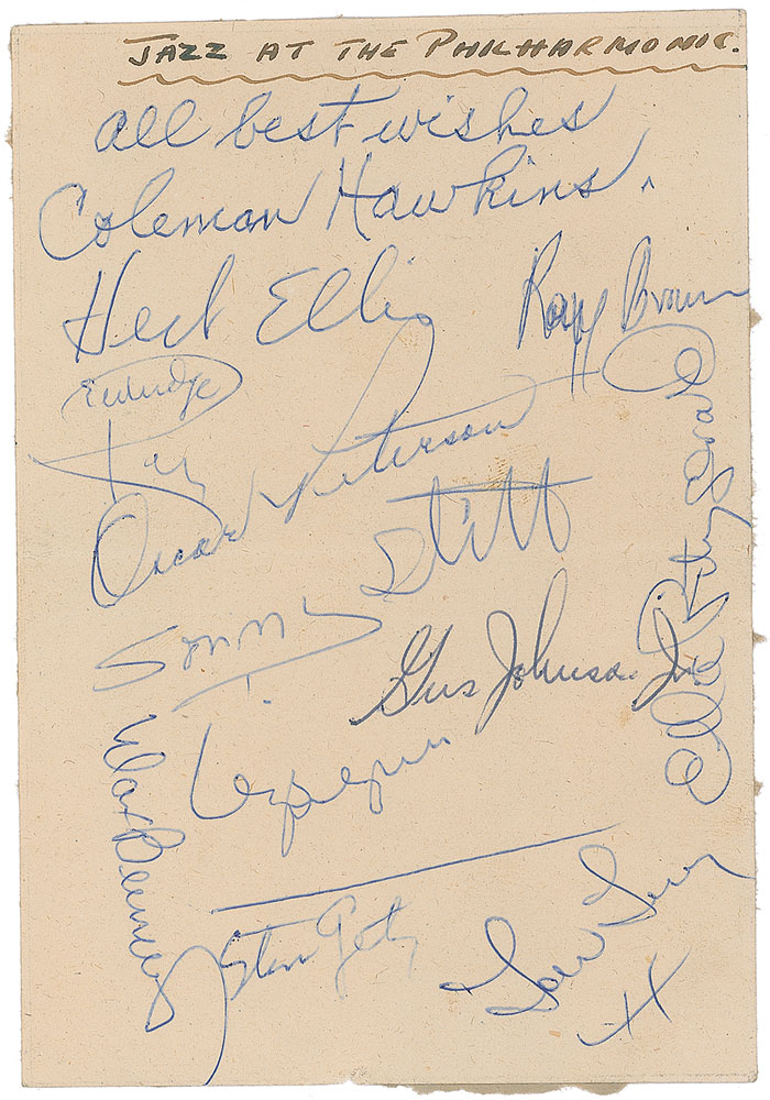 Jazz Musicians: The headliners of the first Norman Granz’ Jazz