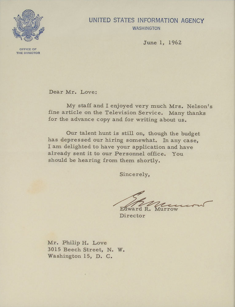 Edward R. Murrow | RR Auction