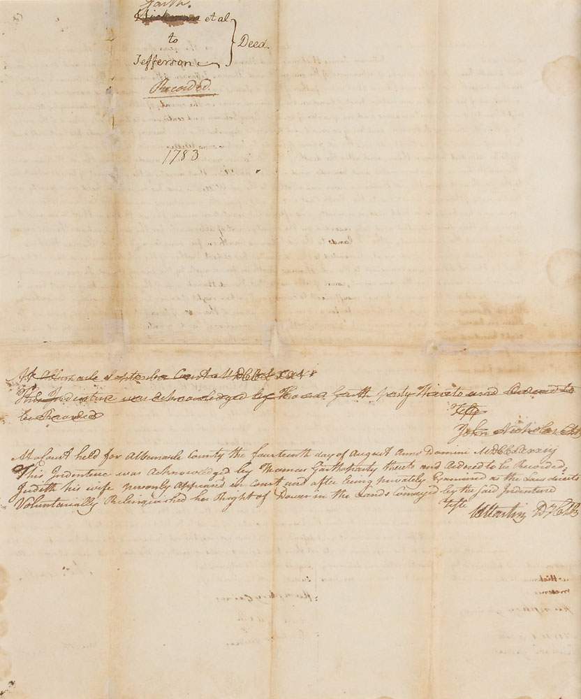 Thomas Jefferson Signed Document | RR Auction