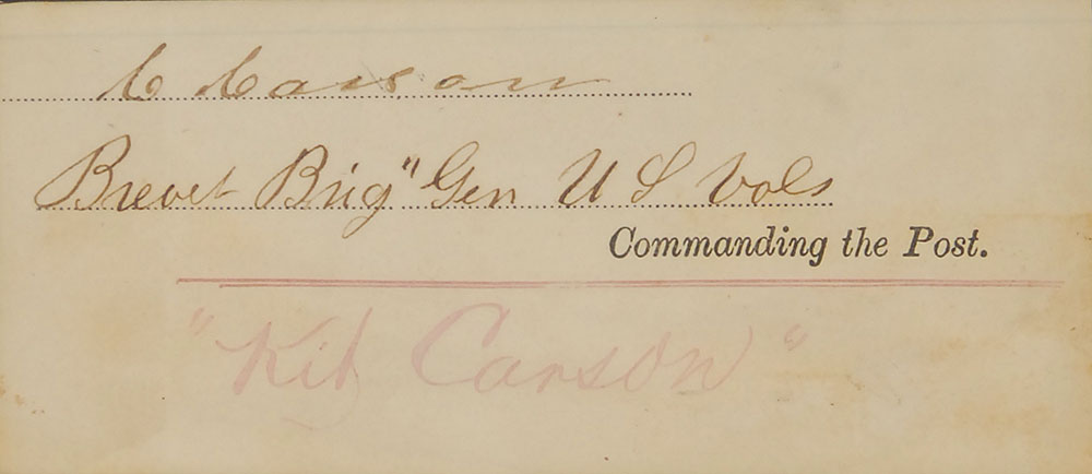 Kit Carson Signature | RR Auction