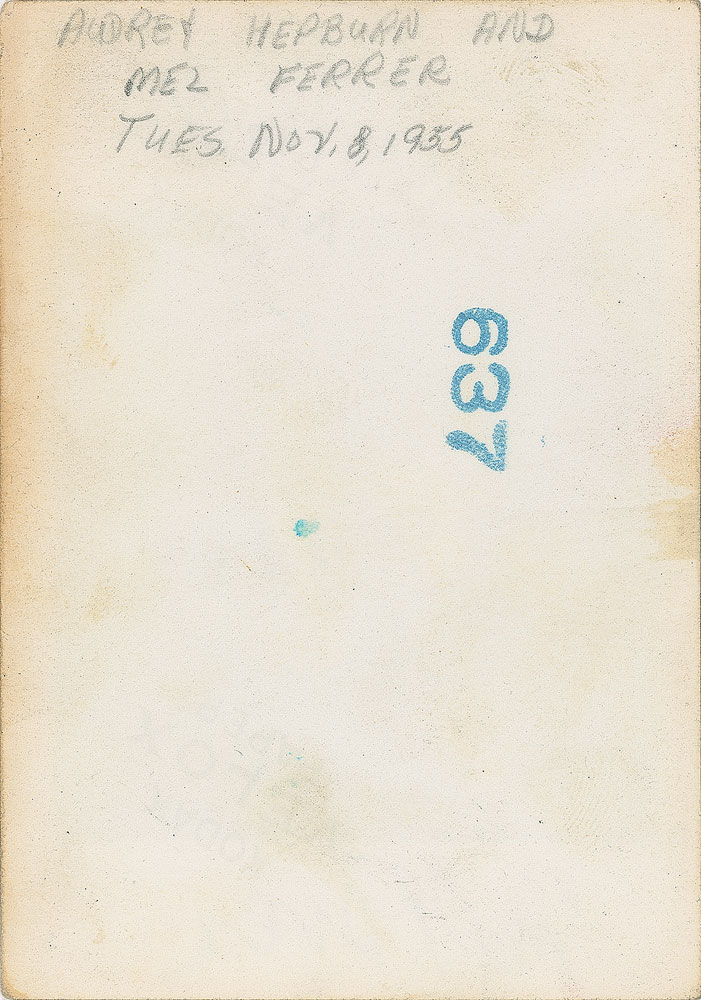 Audrey Hepburn and Mel Ferrer Signed Original Candid Photograph | RR