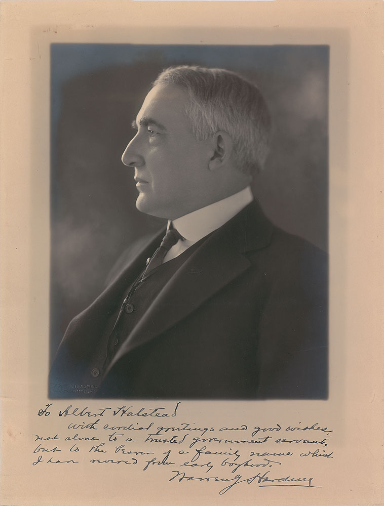 Warren G. Harding Signed Photograph | RR Auction