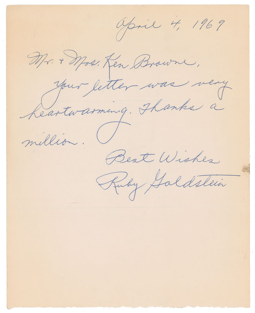 Ruby Goldstein | RR Auction