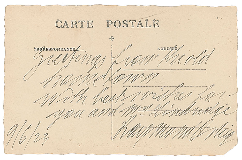 Raymond Orteig Autograph Note Signed | RR Auction