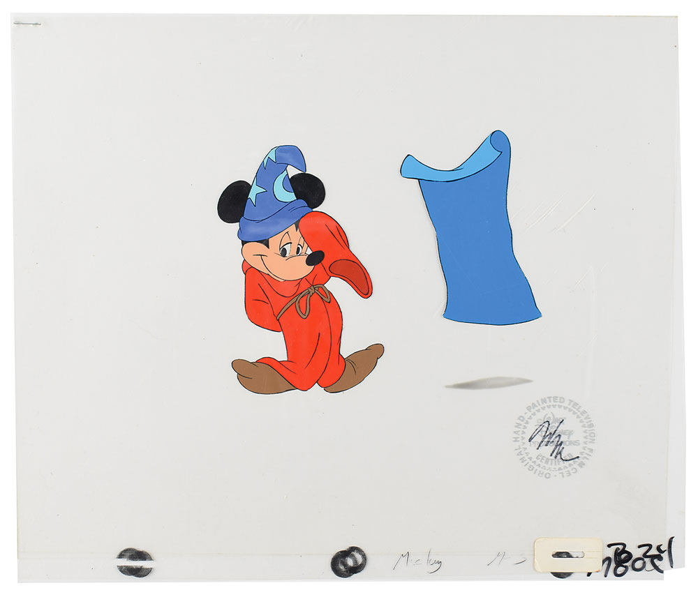 Mickey Mouse production cels from the opening of a Disney Channel