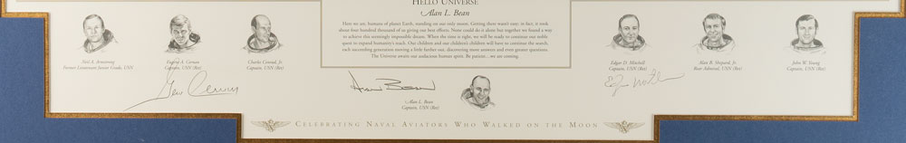 Moonwalkers: Bean, Cernan, and Mitchell Signed Print | RR Auction