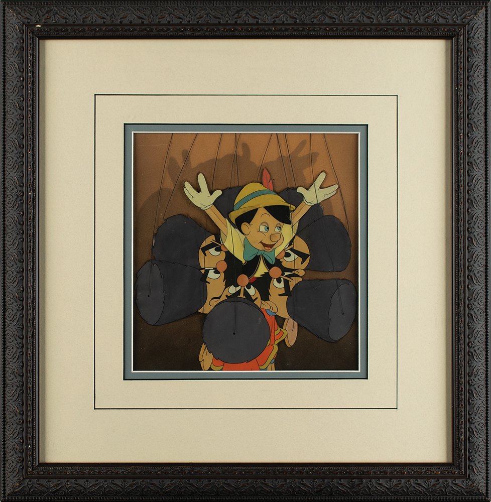 Pinocchio and Cossack puppets production cels from Pinocchio: