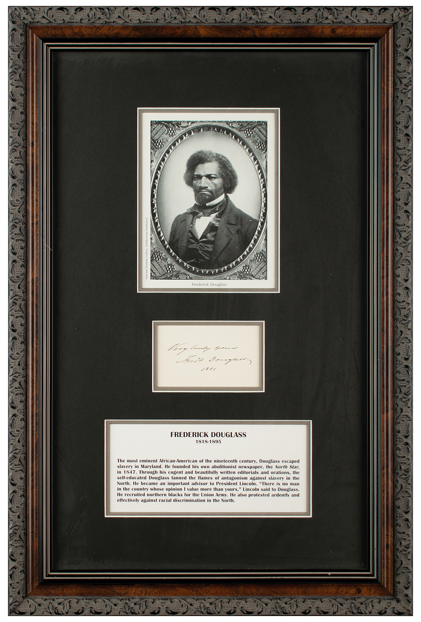 Frederick Douglass Signature | RR Auction