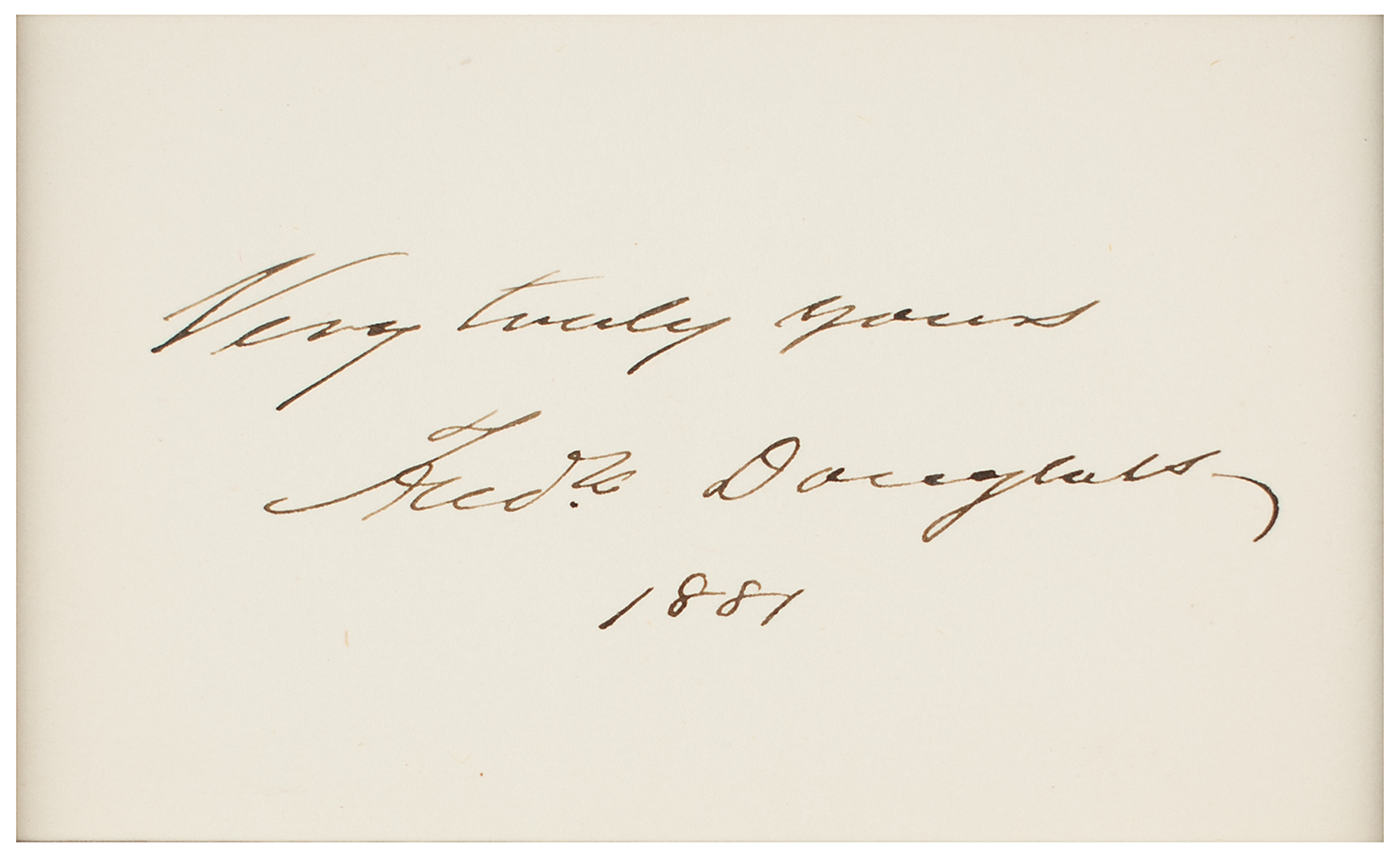 Frederick Douglass Signature | RR Auction