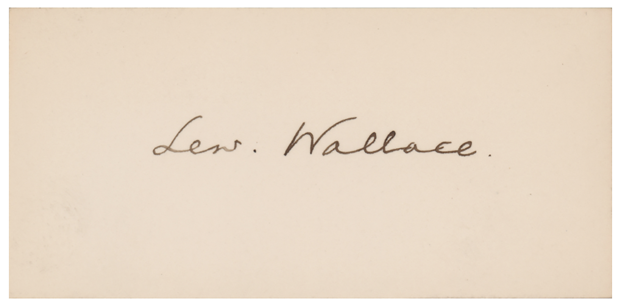 Lew Wallace Signature | RR Auction