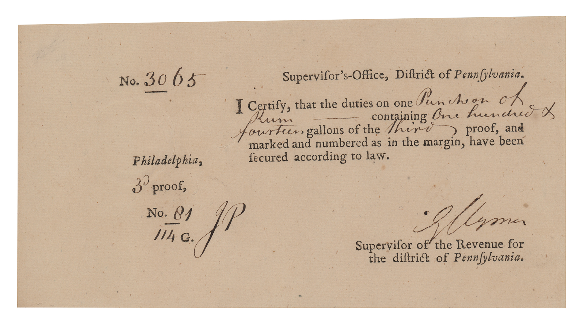 George Clymer Document Signed | RR Auction