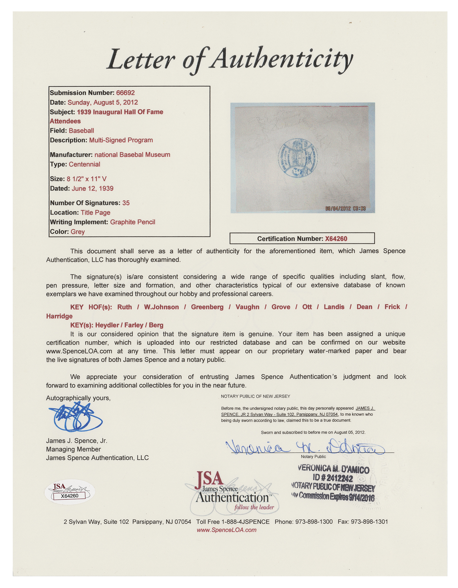 Babe Ruth, Walter Johnson, and Hall of Famers 1939 Cooperstown