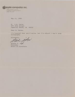 Steve Jobs Typed Letter Signed | RR Auction