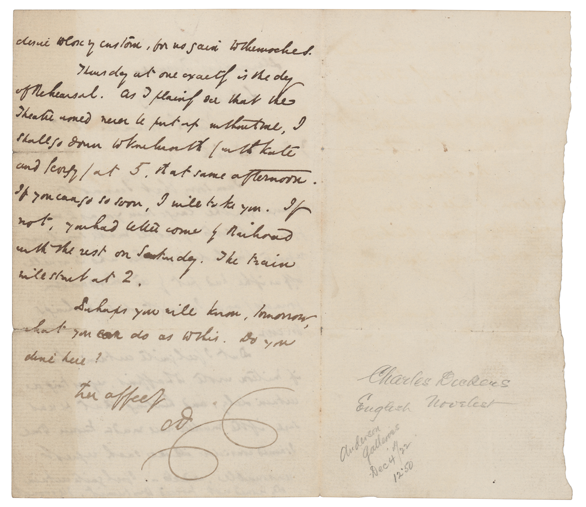 Charles Dickens Autograph Letter Signed | RR Auction
