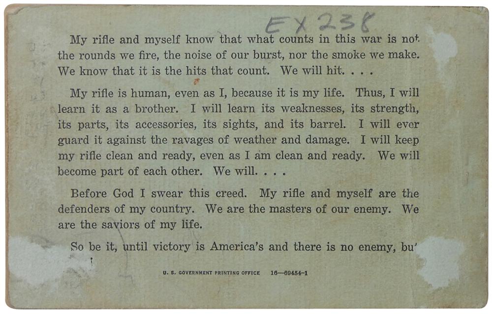 Lee Harvey Oswald’s US Marine Corps Rifle Score Book (Warren