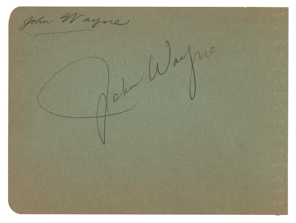 John Wayne Signature | RR Auction