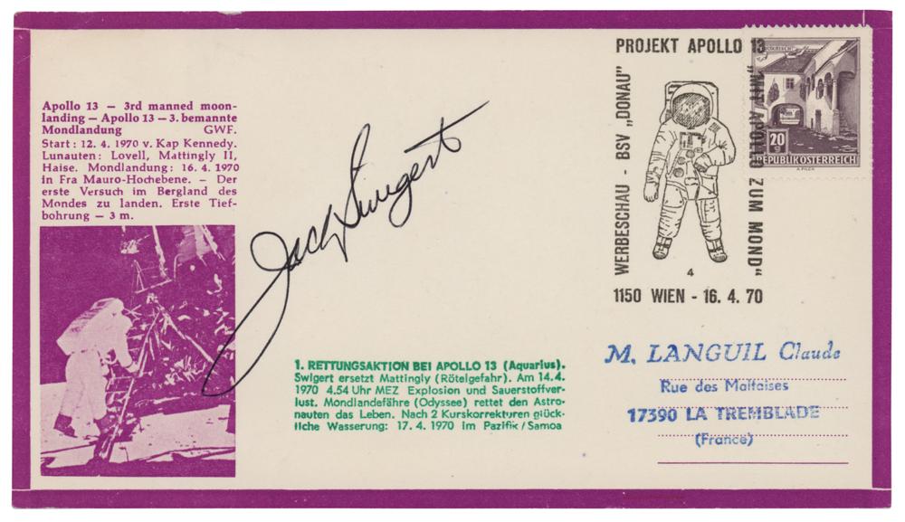 Jack Swigert Signed Postal Card | RR Auction