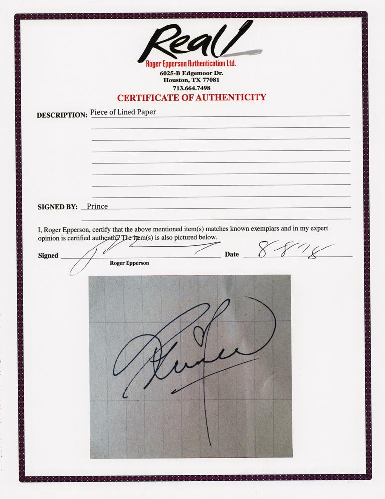 Prince Signature | RR Auction