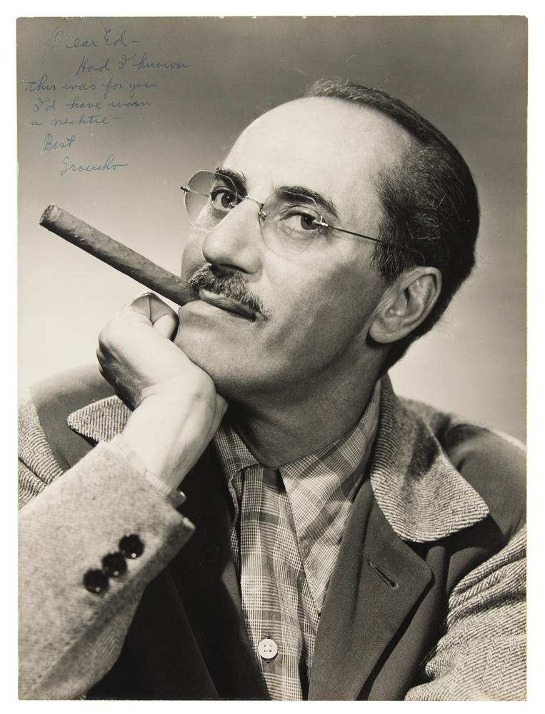 Groucho Marx Scarce Oversized Autographed Photo Of Groucho Had I Groucho Marx Scarce Oversized Autographed Photo Of Groucho Had I